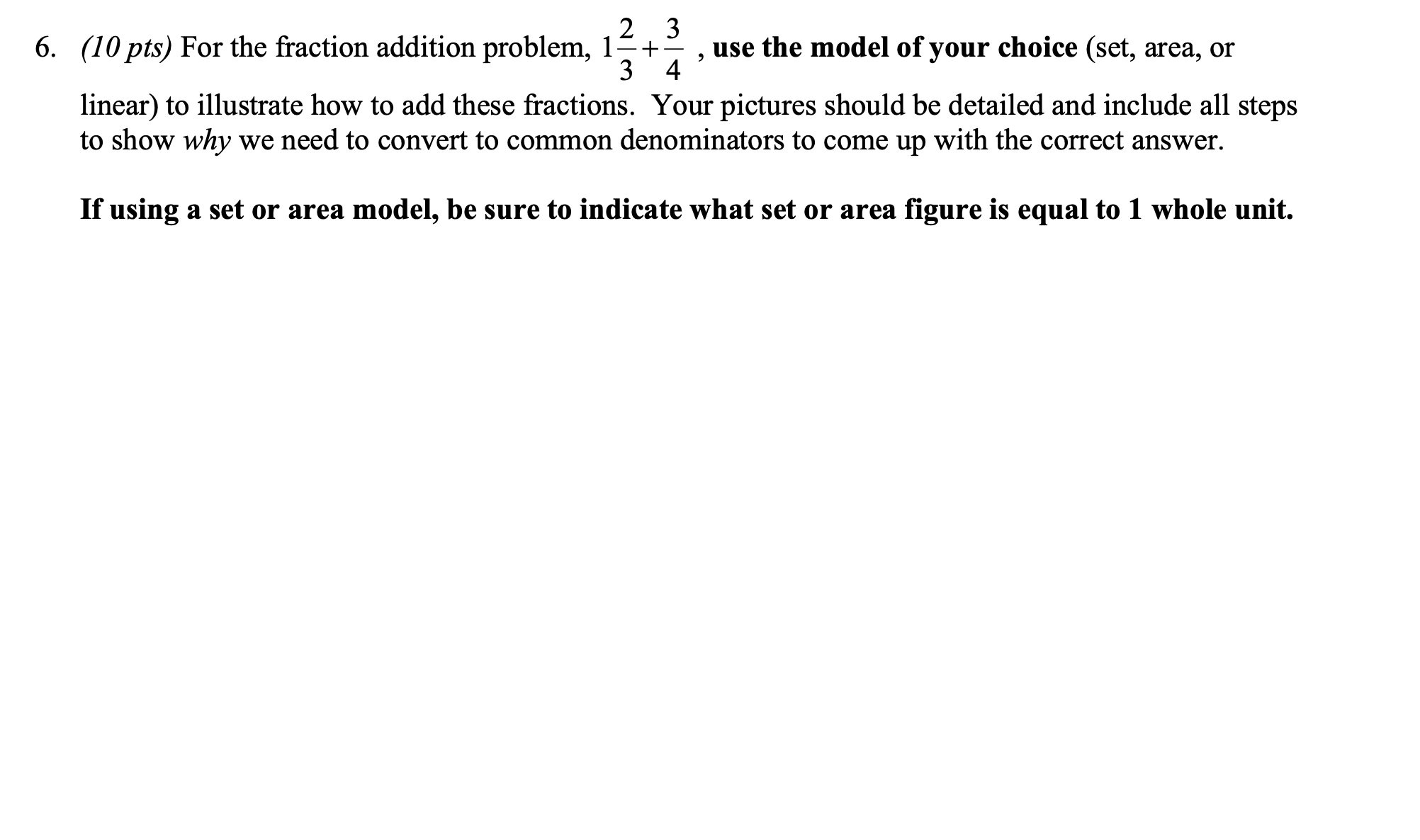 Solved (10 pts) For the fraction addition problem, 132+43, | Chegg.com