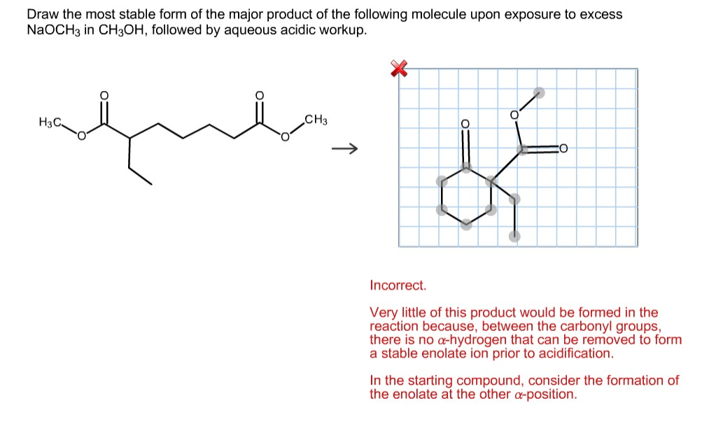 Solved Draw the most stable form of the major product of the | Chegg.com