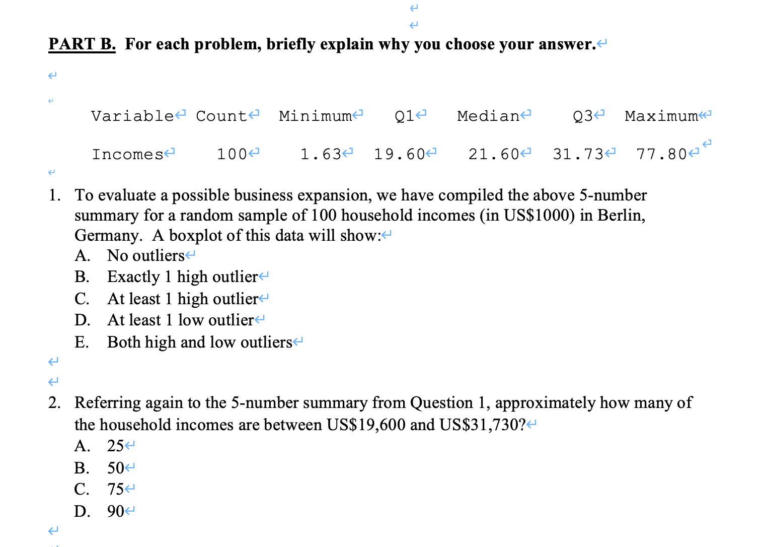Solved 3. Referring again to the 5-number summary from | Chegg.com