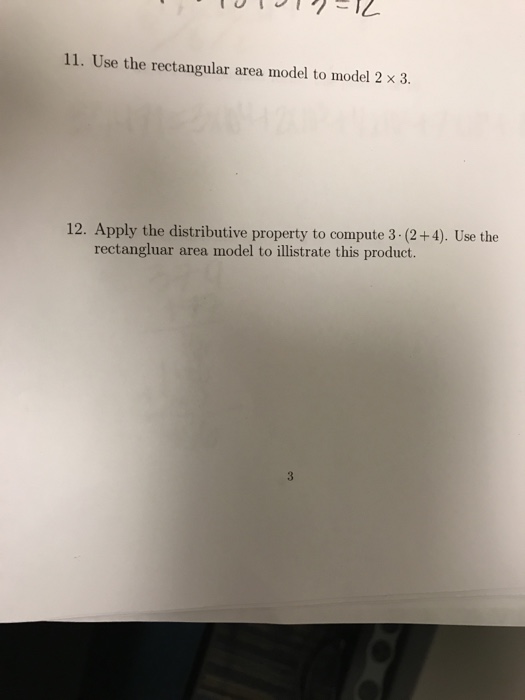 Solved Use the rectangular area model to model 2 times 3. | Chegg.com
