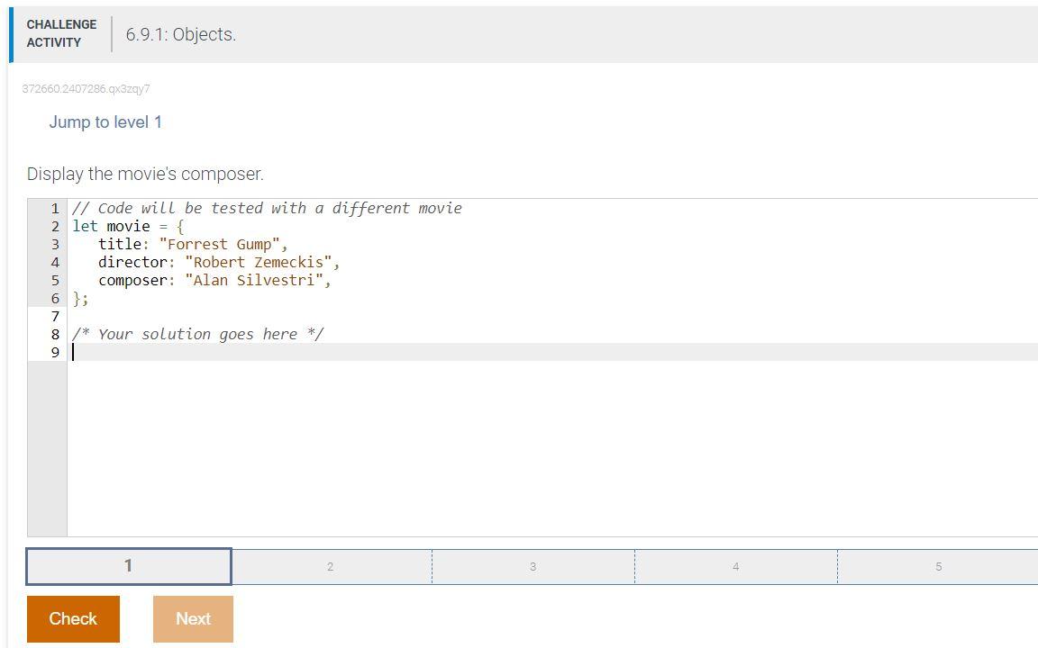 Solved CHALLENGE ACTIVITY 6.9.1: Objects | Chegg.com Solved CHALLENGE ACTIVITY 6.9.1: Objects | Chegg.com