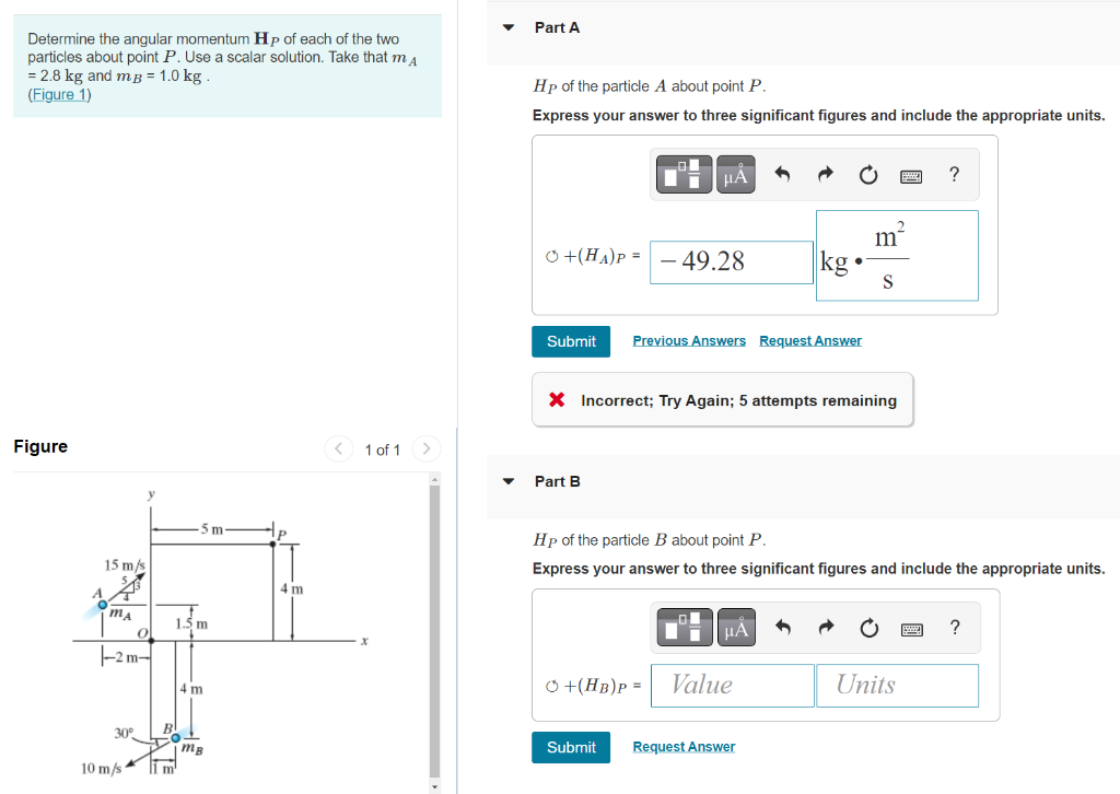 Solved Determine The Angular Momentum Hp Of Each Of The Two