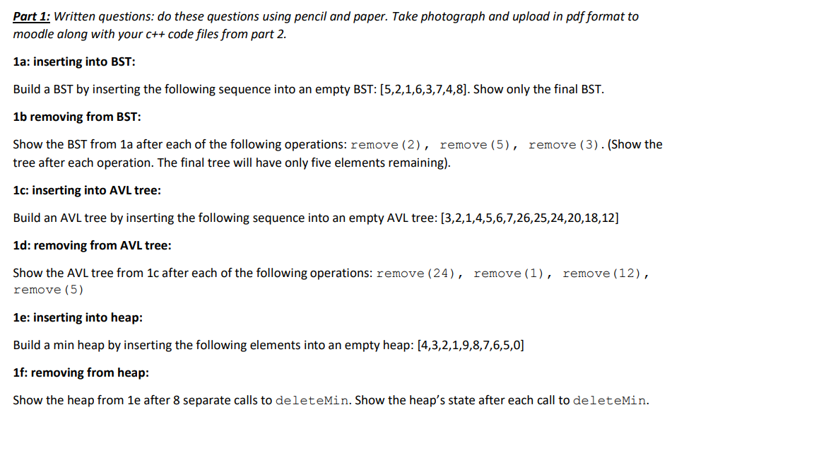 Solved Part 1: Written questions: do these questions using | Chegg.com