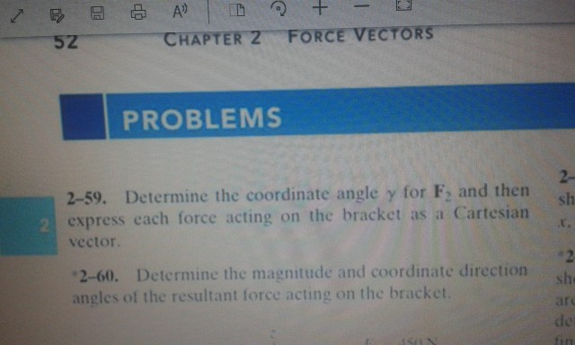 52 CHAPTER Z_-FORCE-VECTORS PROBLEMS 2- 2-59. | Chegg.com