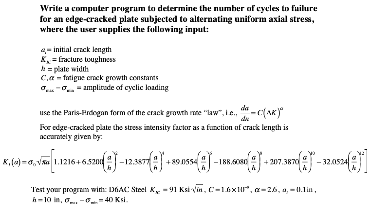 Solved Write a computer program to determine the number of | Chegg.com