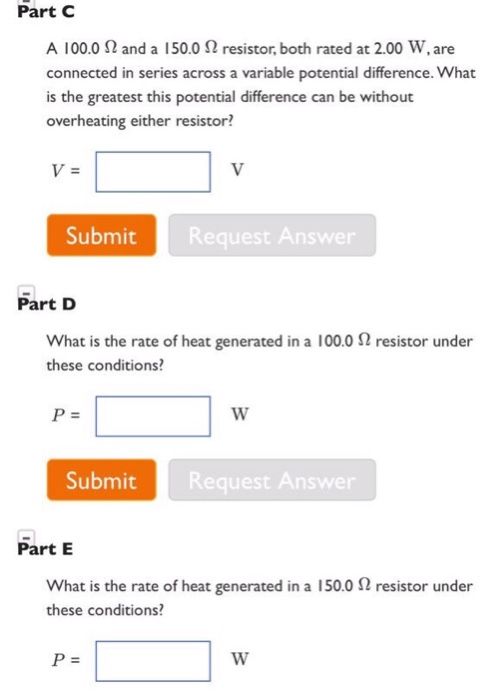 Solved The power rating of a resistor is the maximum power | Chegg.com