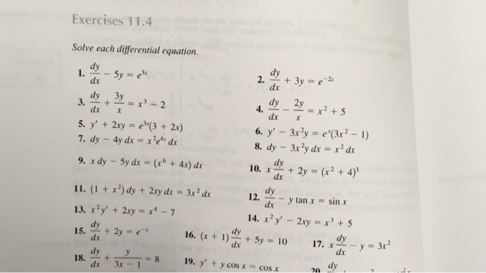 Solved Solve Each Differential Equation Dy Dx 5y E 3x