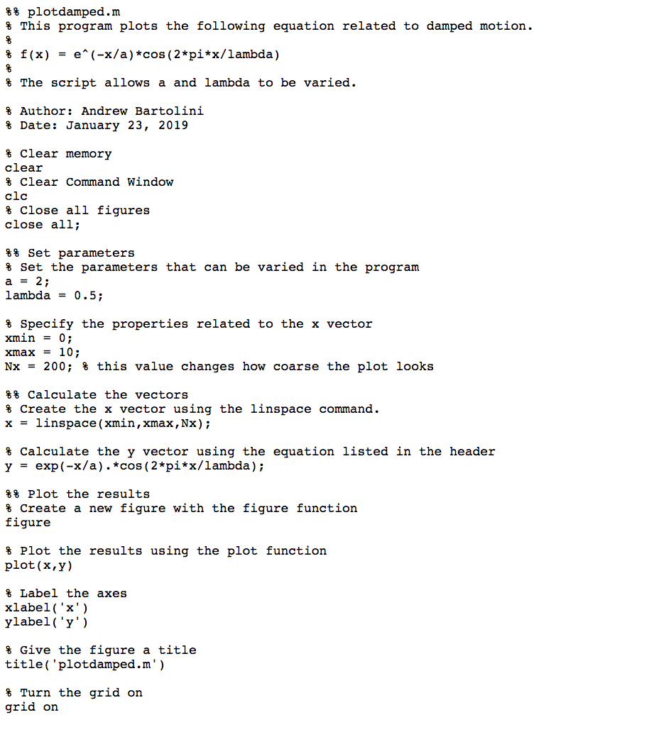 MATLAB ONLY MATLAB ONLY NO FPRINT NO WHILE ONLY FOR | Chegg.com