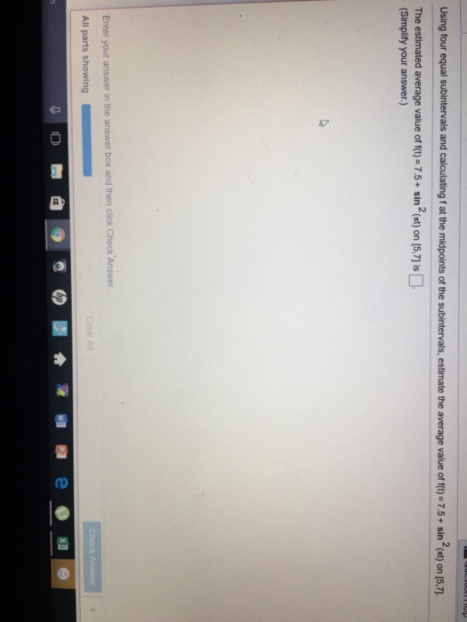 Solved Using Four Equal Subintervals And Calculating F At 