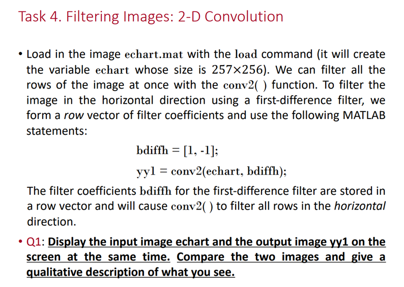 2-D Convolution = • From 1-D to 2-D • These filters | Chegg.com