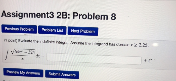 Solved Assignment3 2b Problem 8 Previous Problem Problem 5074