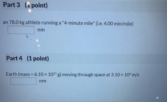 Solved Pai: 1 (1 point) dul See Pe a muon (a subatomic | Chegg.com