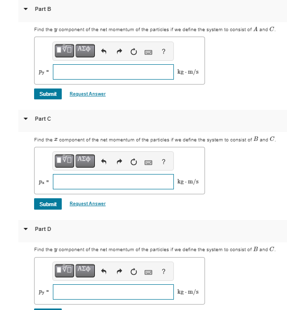 Solved Three objects A,B, and C are moving as shown in the | Chegg.com