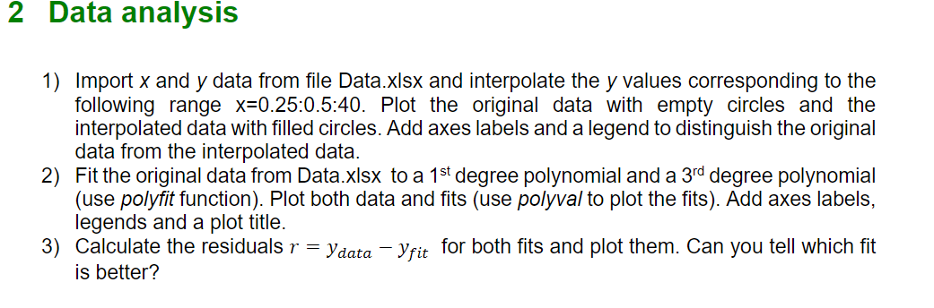 Solved using Matlab. code the following, THERE ARE 2 SHEET'S | Chegg.com