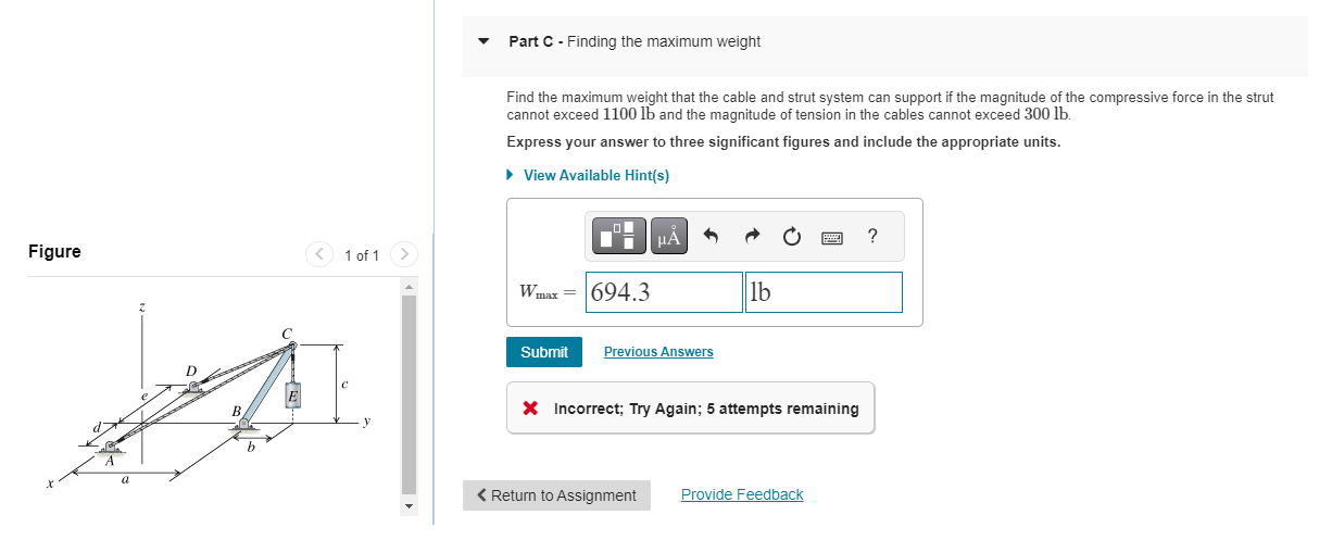 Solved Three Dimensional Force Systems Learning Goal To