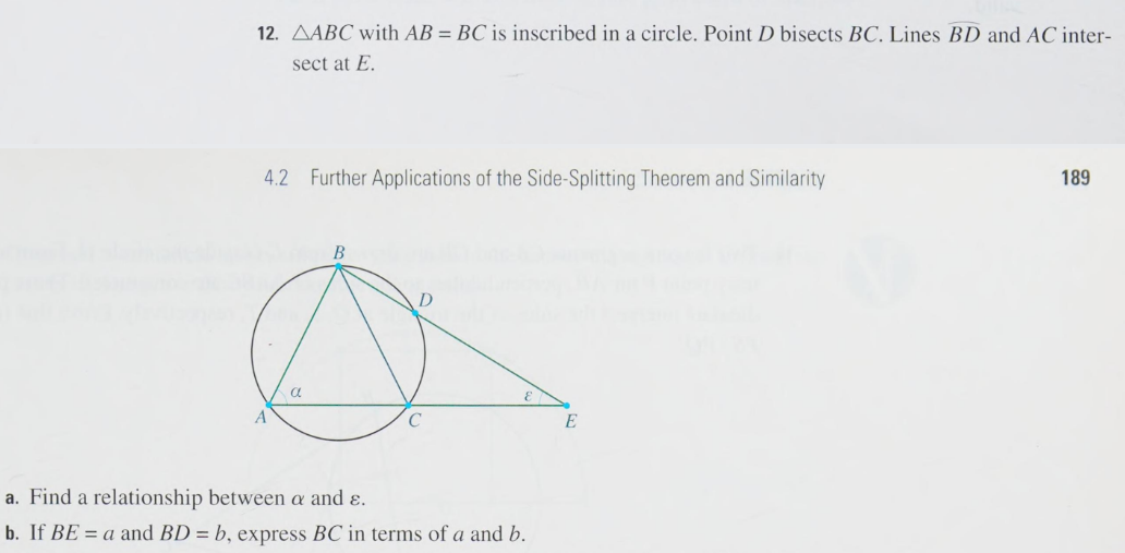 Solved 12. ABC with AB=BC is inscribed in a circle. Point D | Chegg.com