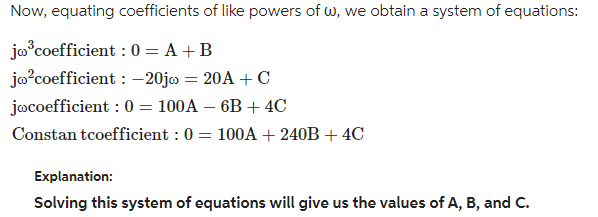 Solved Solve th equating coefficient to get the values of | Chegg.com
