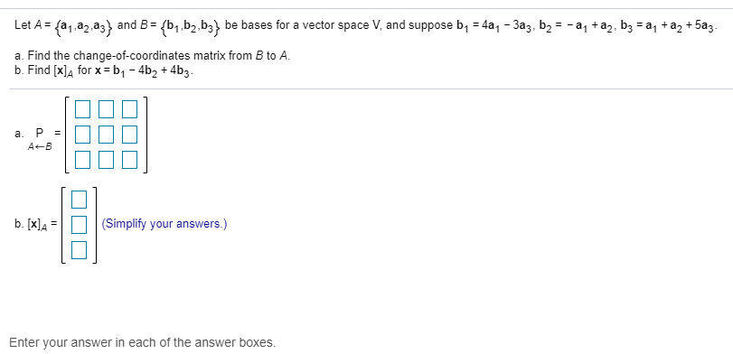 Solved Let AequalsStartSet Bold a 1 comma Bold a 2 comma | Chegg.com