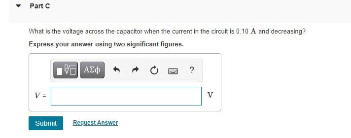 Solved Part A The maximum current in a 20 uF capacitor | Chegg.com