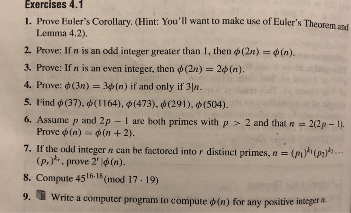 Solved Exercises 4.1 1. Prove Euler's Corollary. (Hint: | Chegg.com Solved Exercises 4.1 1. Prove Euler's Corollary. (Hint: | Chegg.com