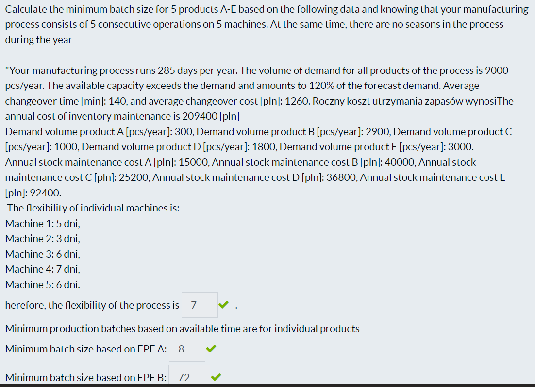 How do I calculate EBQ A (for machine A) based | Chegg.com