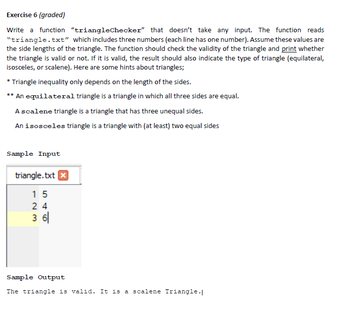 Solved Exercise 6 (graded) Write a function | Chegg.com