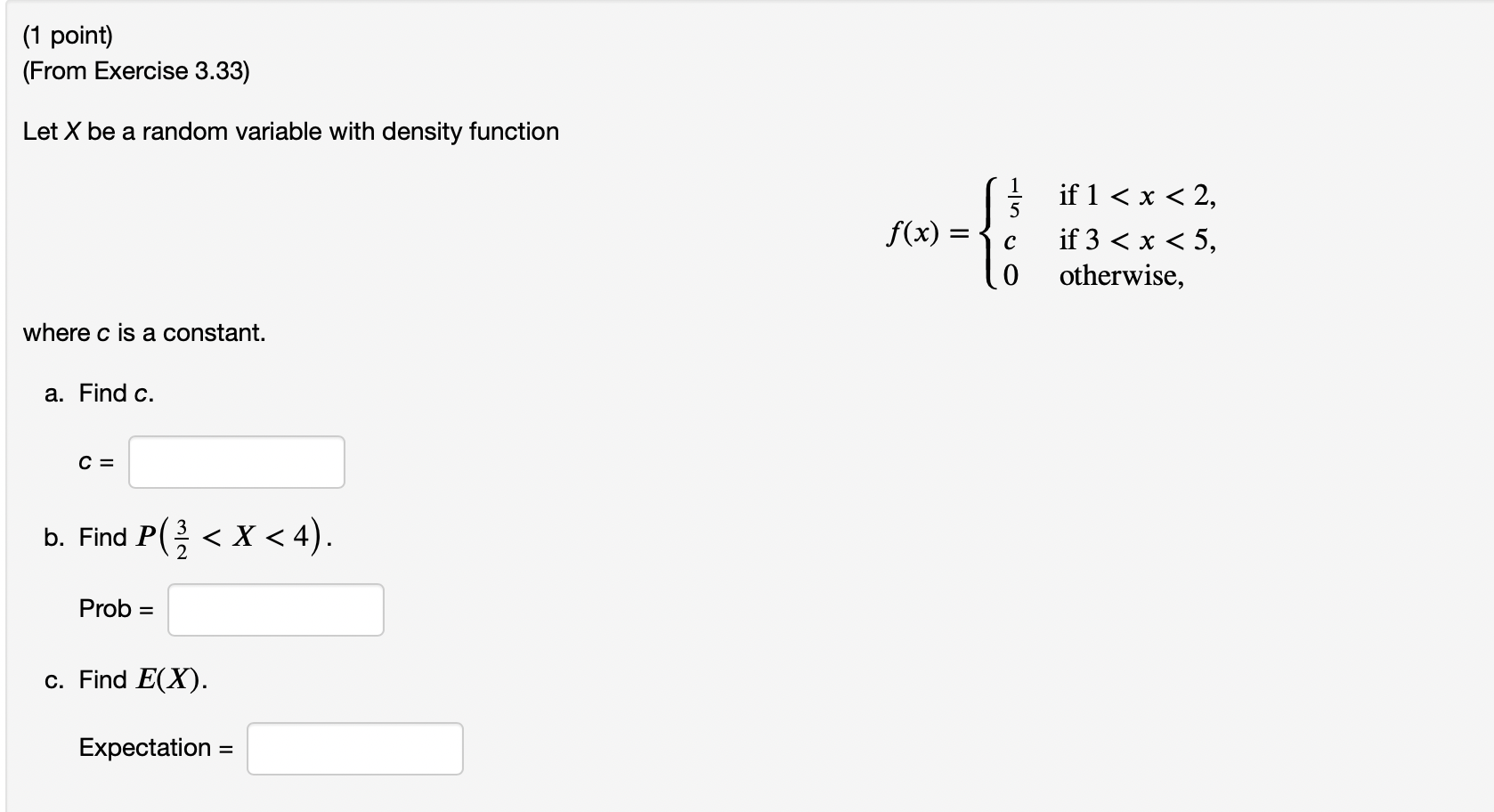 Solved 1 Point From Exercise 3 33 Let X Be A Random