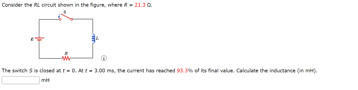 Solved Consider the RL circuit shown in the figure, where | Chegg.com
