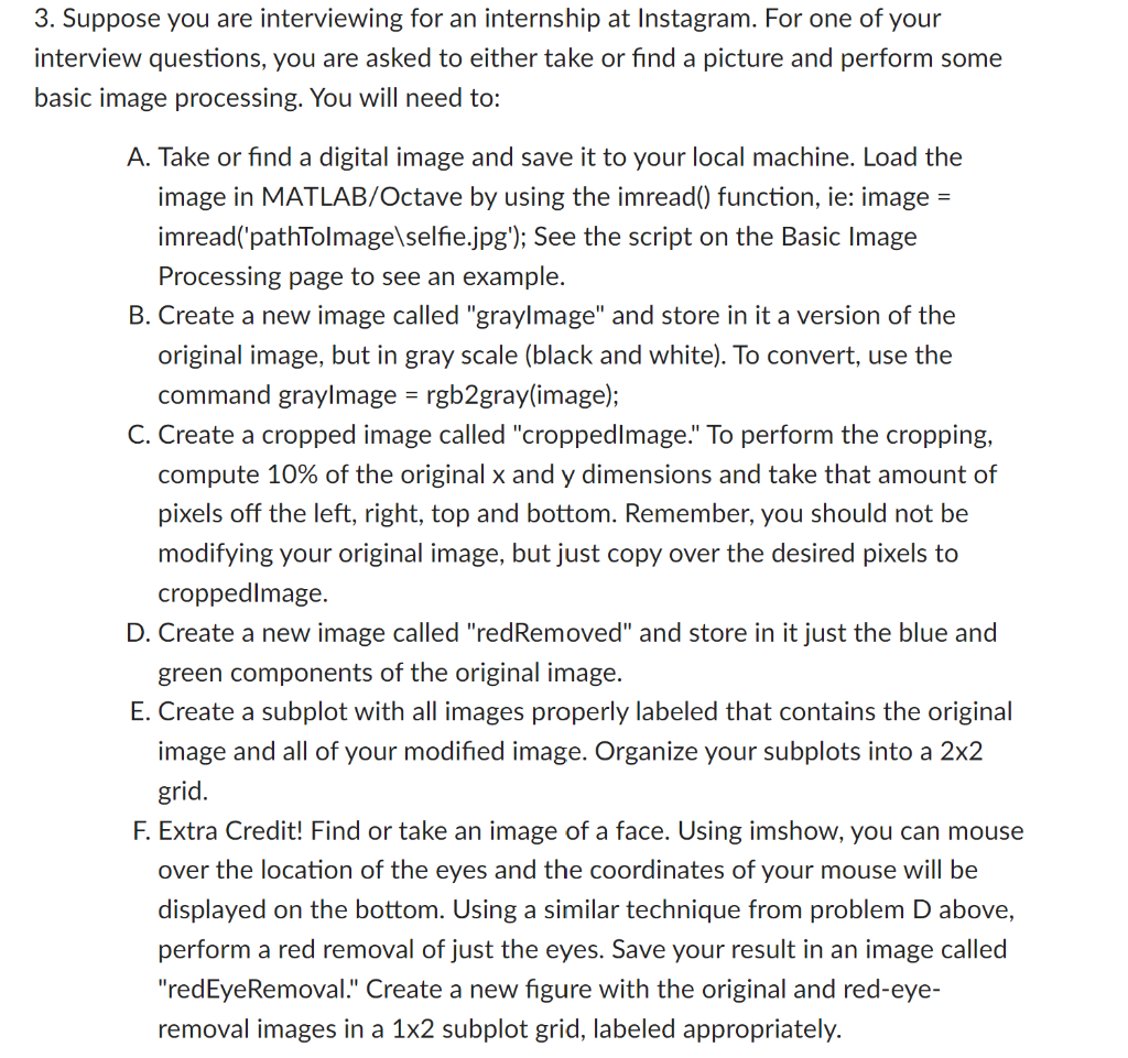3. Suppose you are interviewing for an internship at | Chegg.com