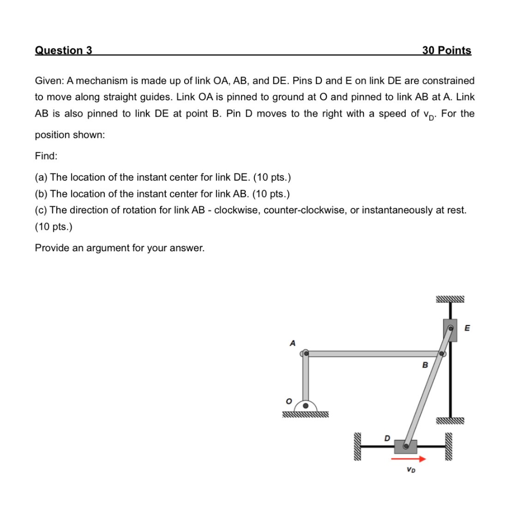 Solved ion 3 30 Points Given A Mechanism Is Made Up Of Chegg