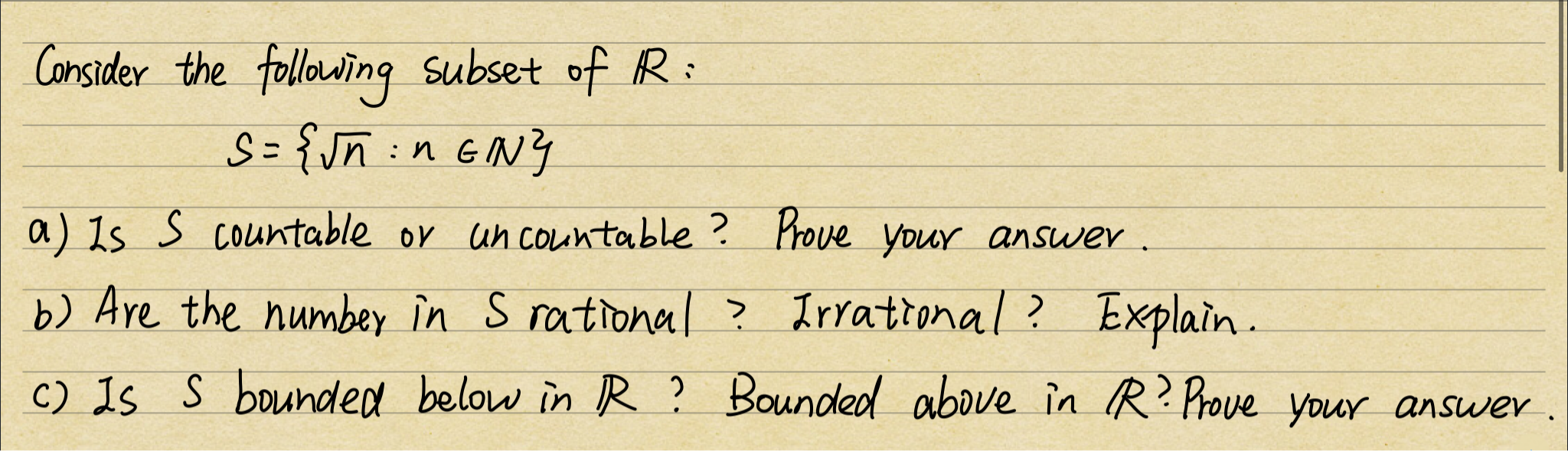 Solved : Consider the following subset of R: s={un inGNY a) | Chegg.com