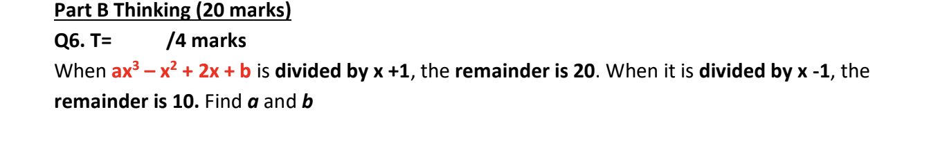 Solved Part B Thinking (20 marks) Q6. T=/4 marks When | Chegg.com Solved Part B Thinking (20 marks) Q6. T=/4 marks When | Chegg.com