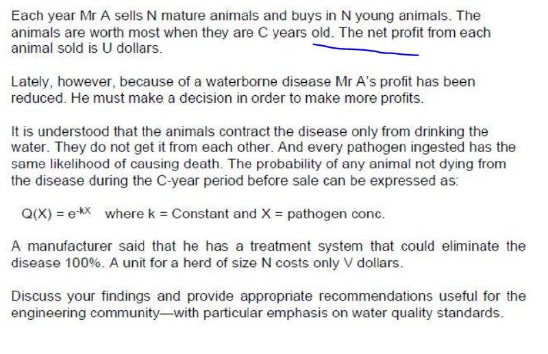 Solved Each year Mr A sells N mature animals and buys in N | Chegg.com