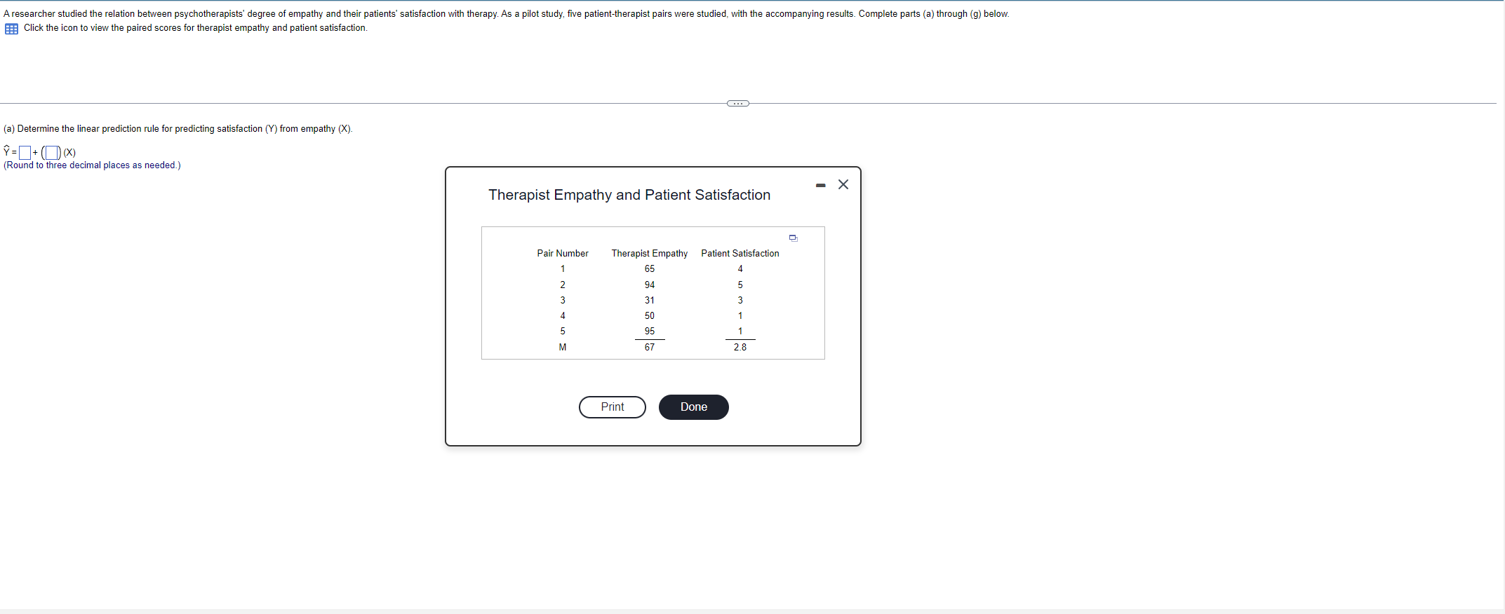 Solved (a) Determine the linear prediction rule for | Chegg.com