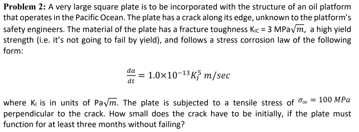Problem 2: A very large square plate is to be | Chegg.com