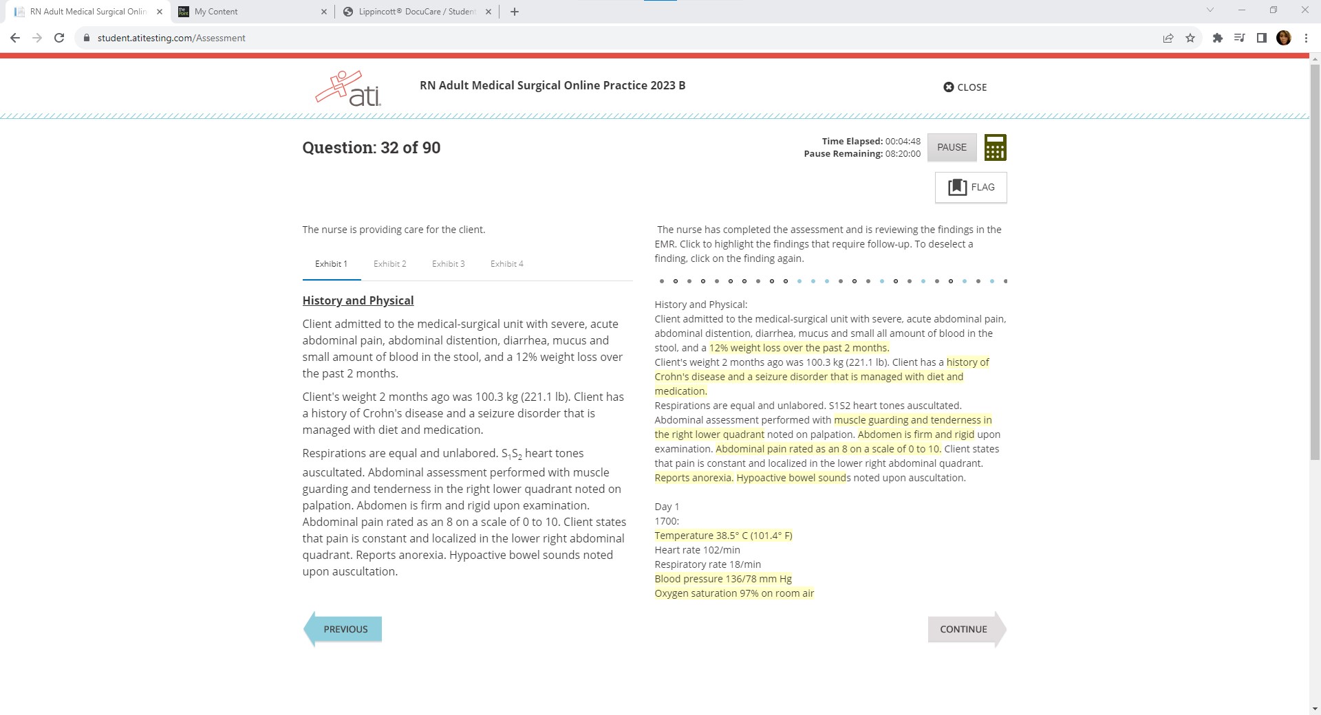 Solved Question: 32 ﻿of 90The nurse is providing care for | Chegg.com