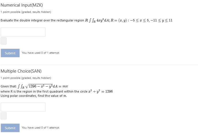 Solved Numerical Input(MZK) 1 point possible (graded, | Chegg.com