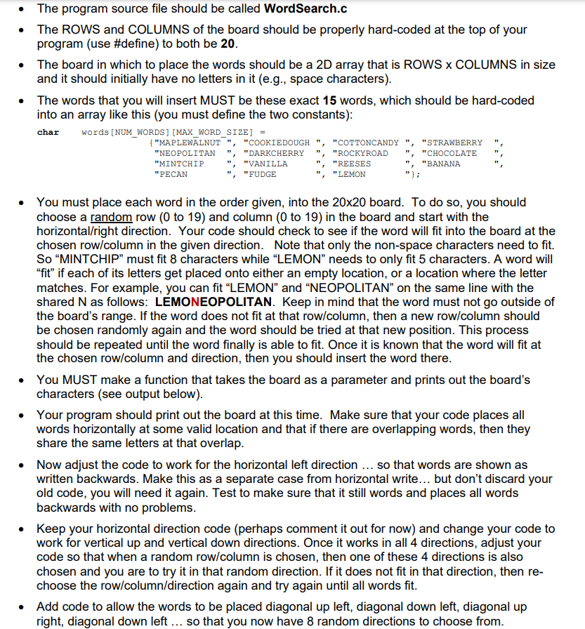 Solved 2) Many people to do Word Search puzzles. The puzzle | Chegg.com