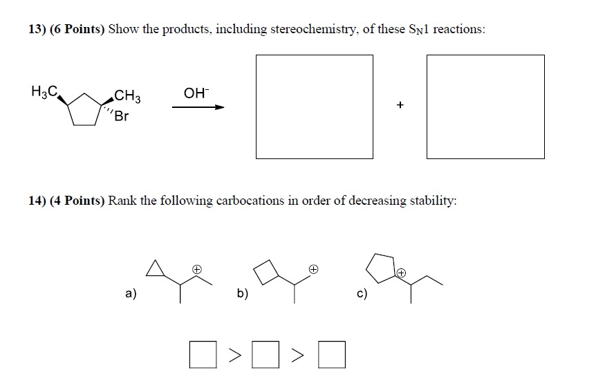 Solved 15) (4 Points) Rank the following cycloalkenes in | Chegg.com