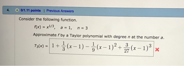 Solved Consider the following function. f (x) = x^1/3, a = | Chegg.com