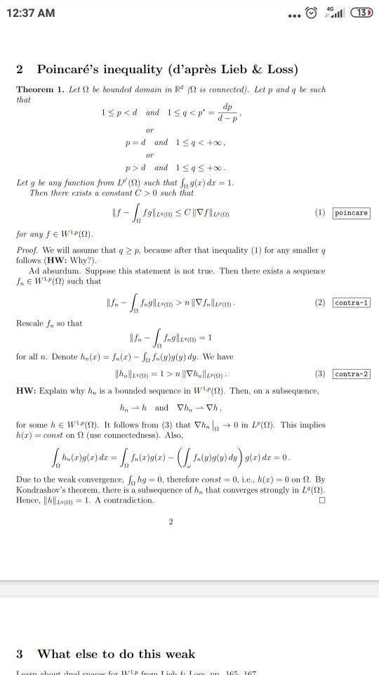 sobolev spaces please help with HW" WHY" Or the | Chegg.com