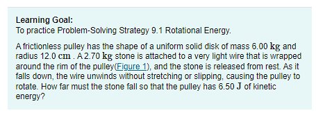 Solved Learning Goal: To practice Problem-Solving Strategy | Chegg.com