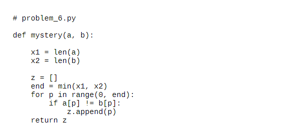 Solved Problem Six: Read and understand problem_6.py. Note | Chegg.com