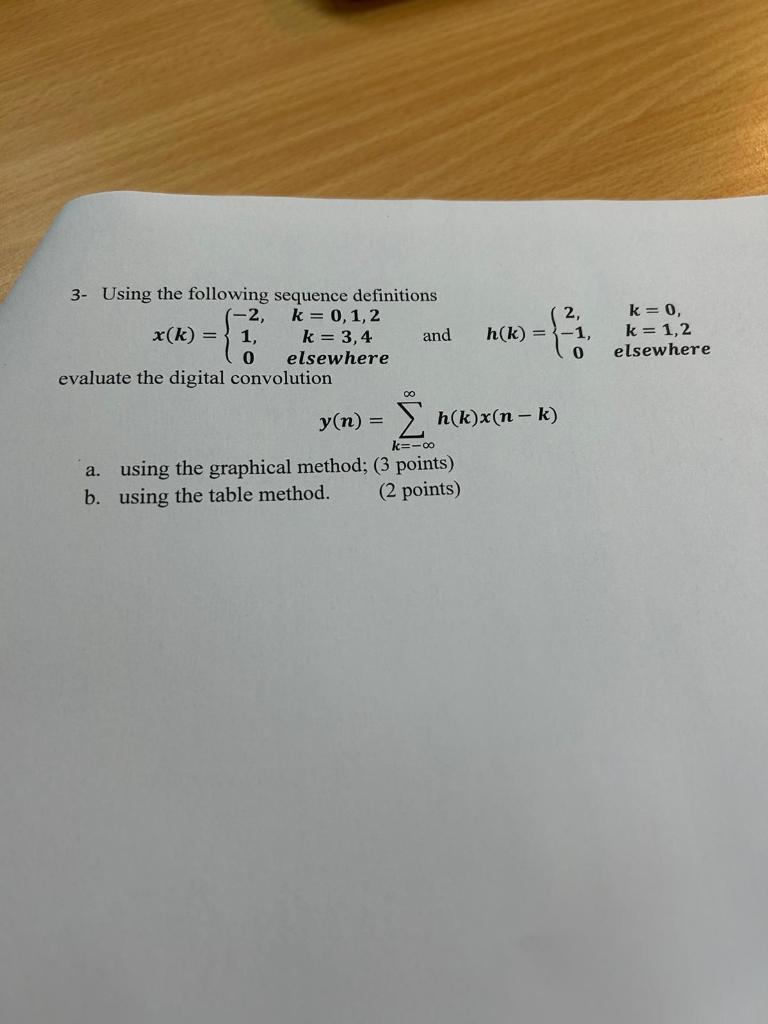 Solved 3- Using the following sequence definitions | Chegg.com
