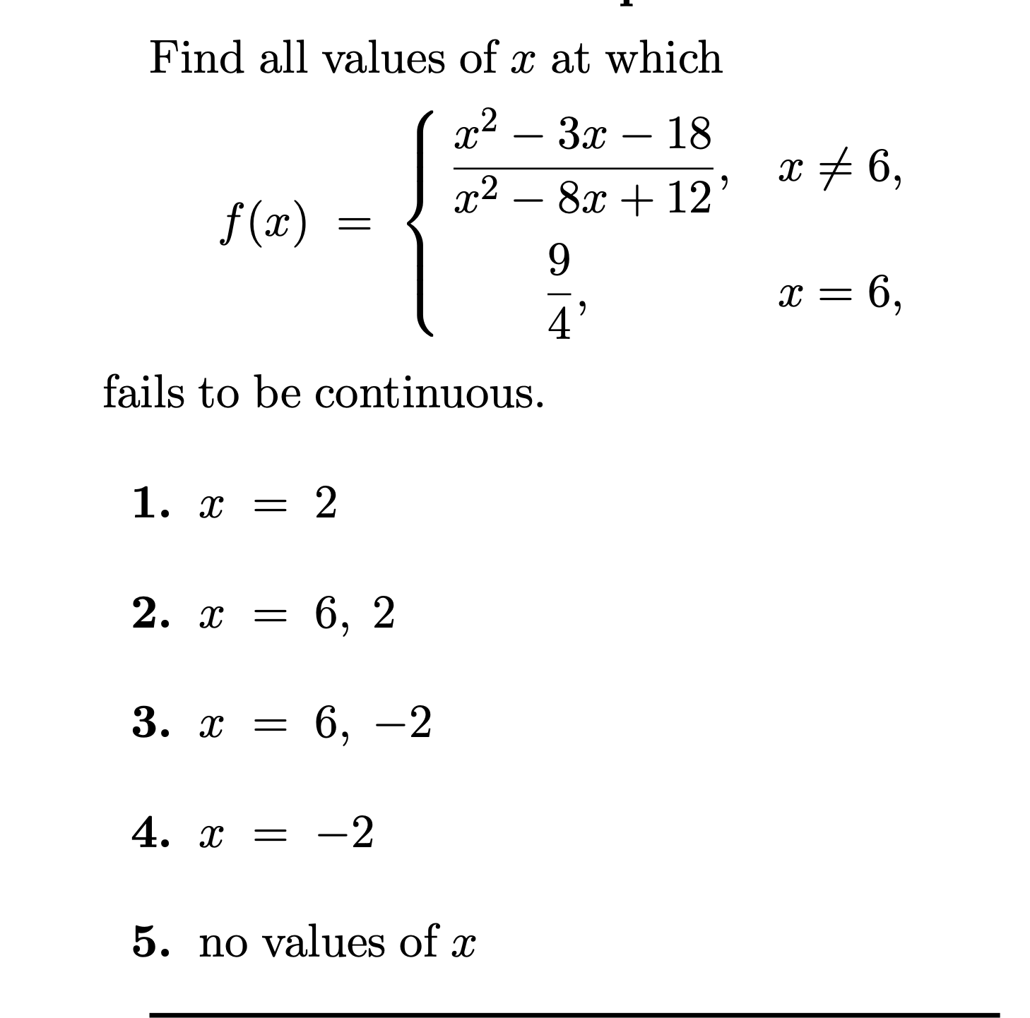 Solved Find all values of x ﻿at | Chegg.com