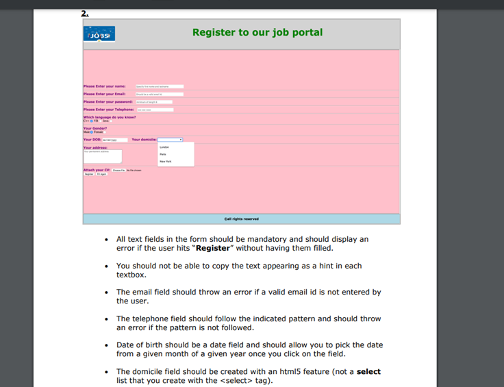 Solved EXERCISE ON TABLES AND FORMS Create the following | Chegg.com