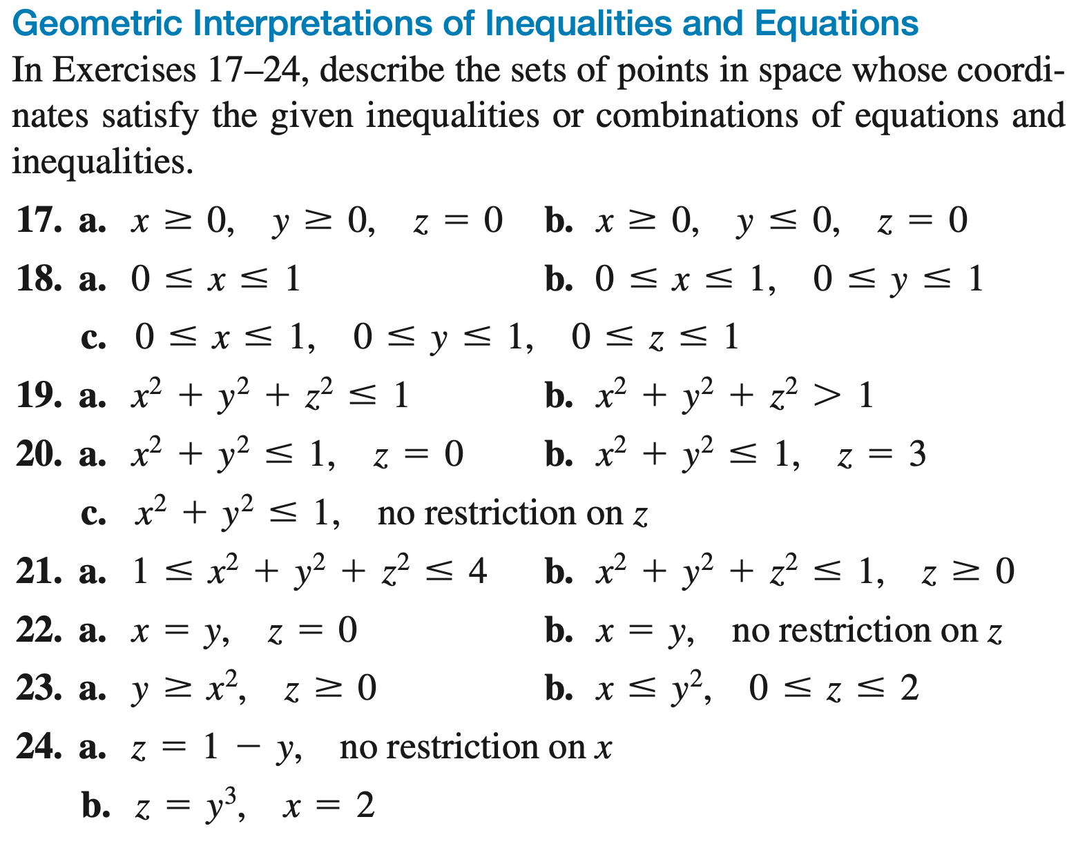 Solved Geometric Interpretations of Equations In Exercises | Chegg.com