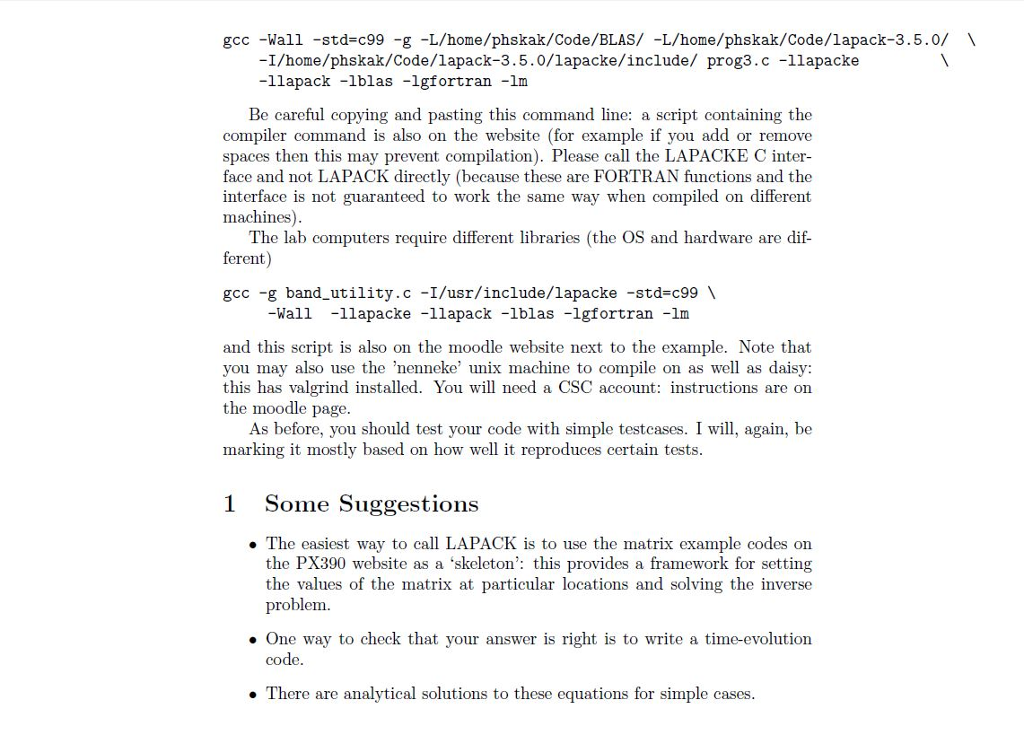 C Programming Assignment - Solving a system of | Chegg.com