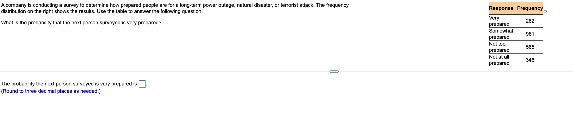 Solved A company is conducting a survey to determine how | Chegg.com