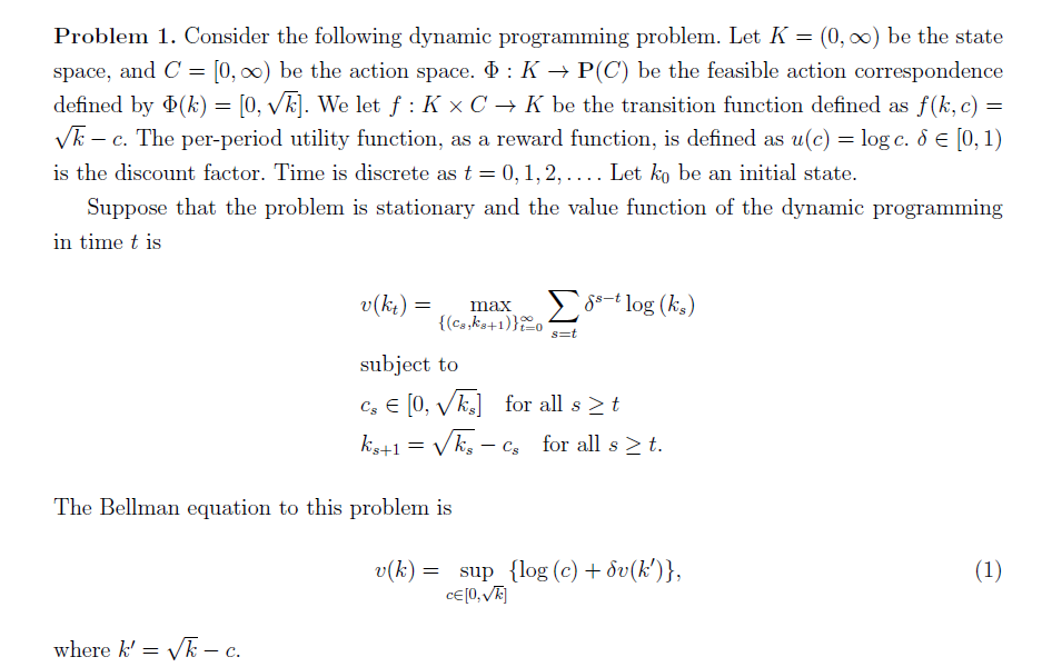 Solved A Through Using Value Function Iteration How Do